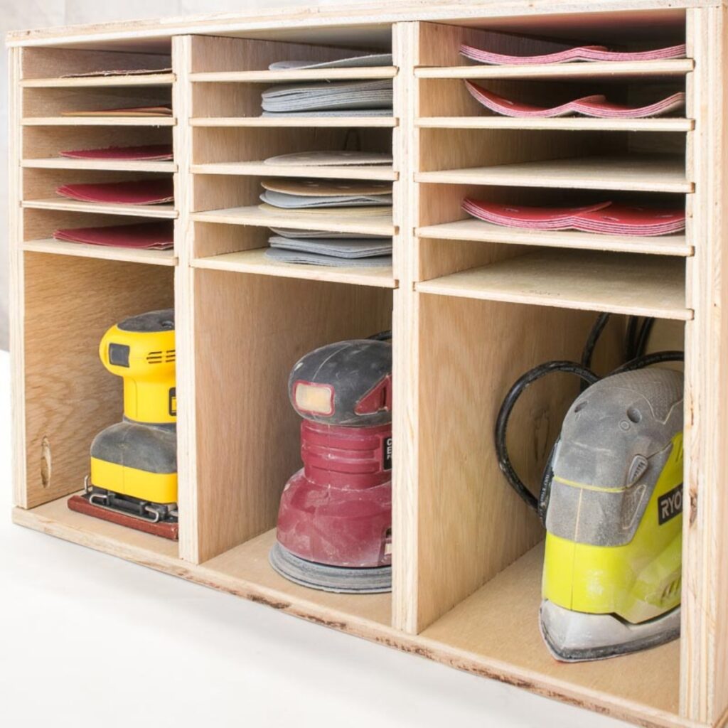 Sander and Sandpaper Storage Plans