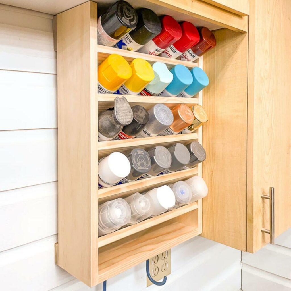 Spray Paint Storage Rack Plans