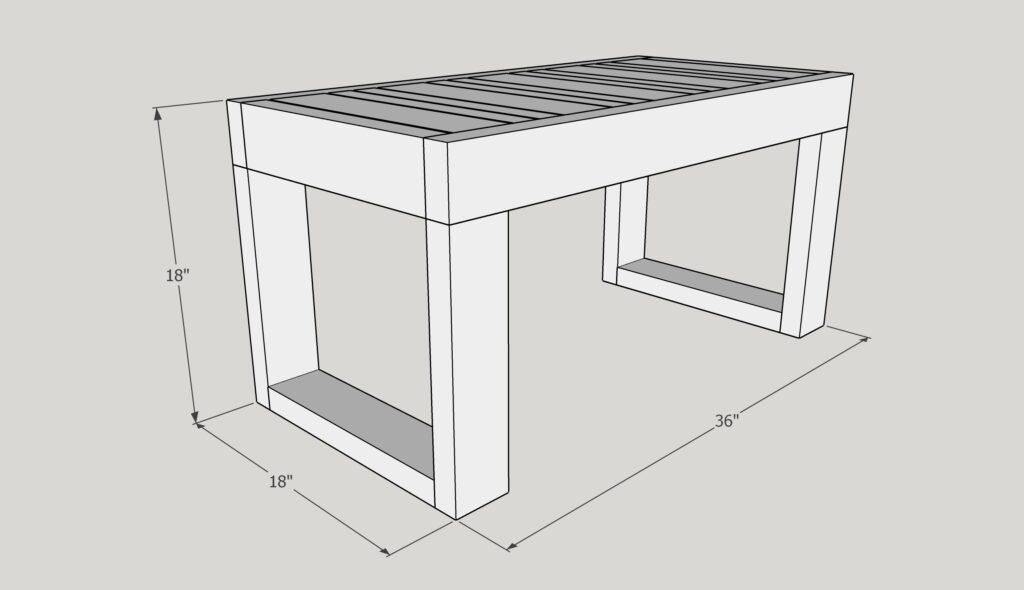 Outdoor Coffee Table or Bench Plans