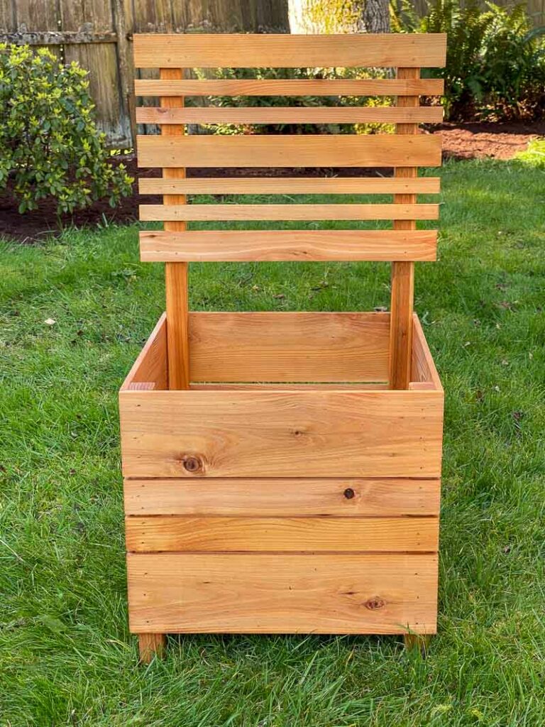Planter Box with Trellis Plans