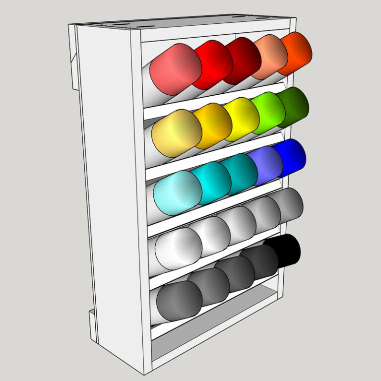 Spray Paint Storage Rack Plans