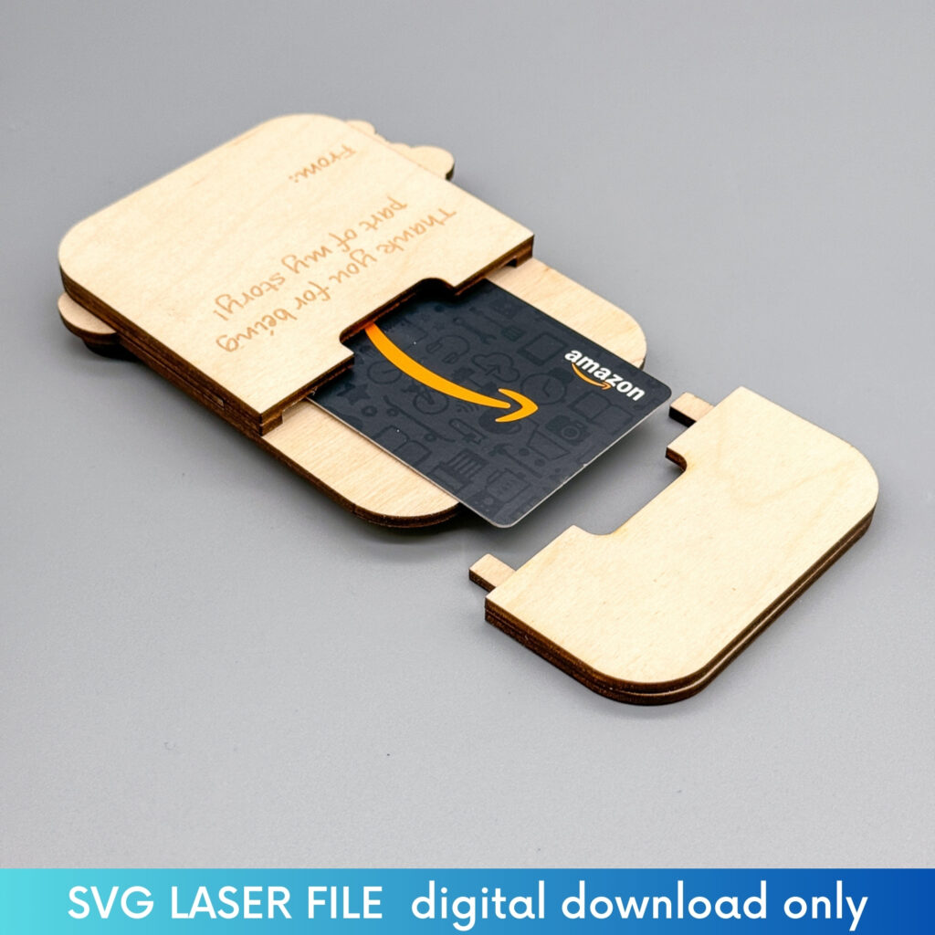 Bookworm Gift Card Holder Laser File